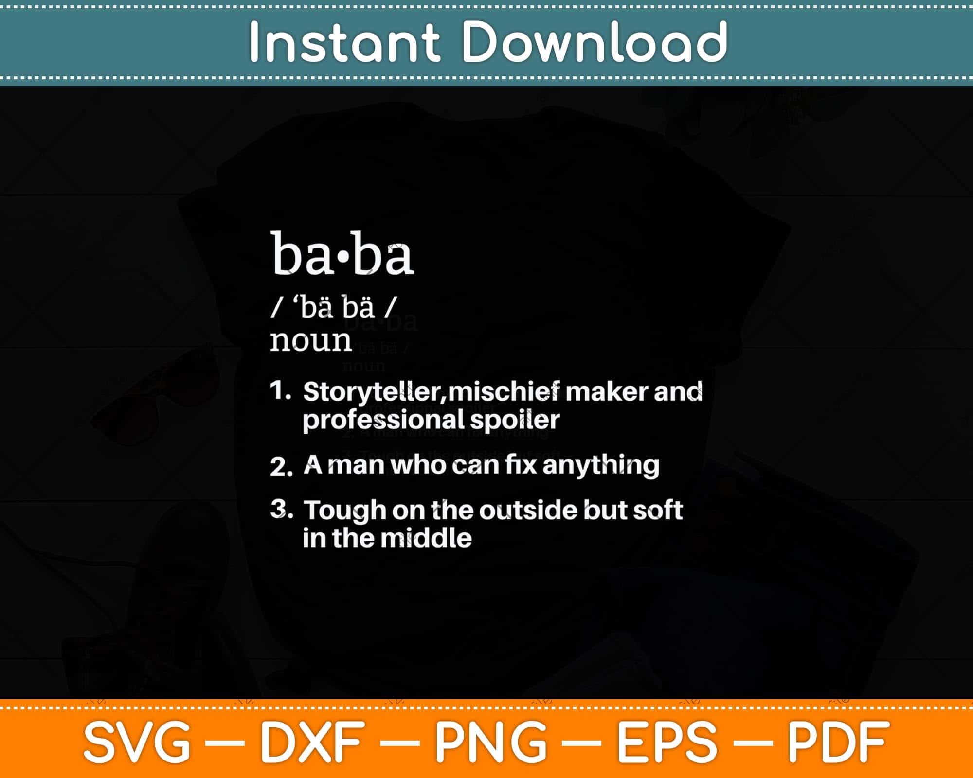Baba Definition Father's Day Svg Png Dxf Cutting File – artprintfile