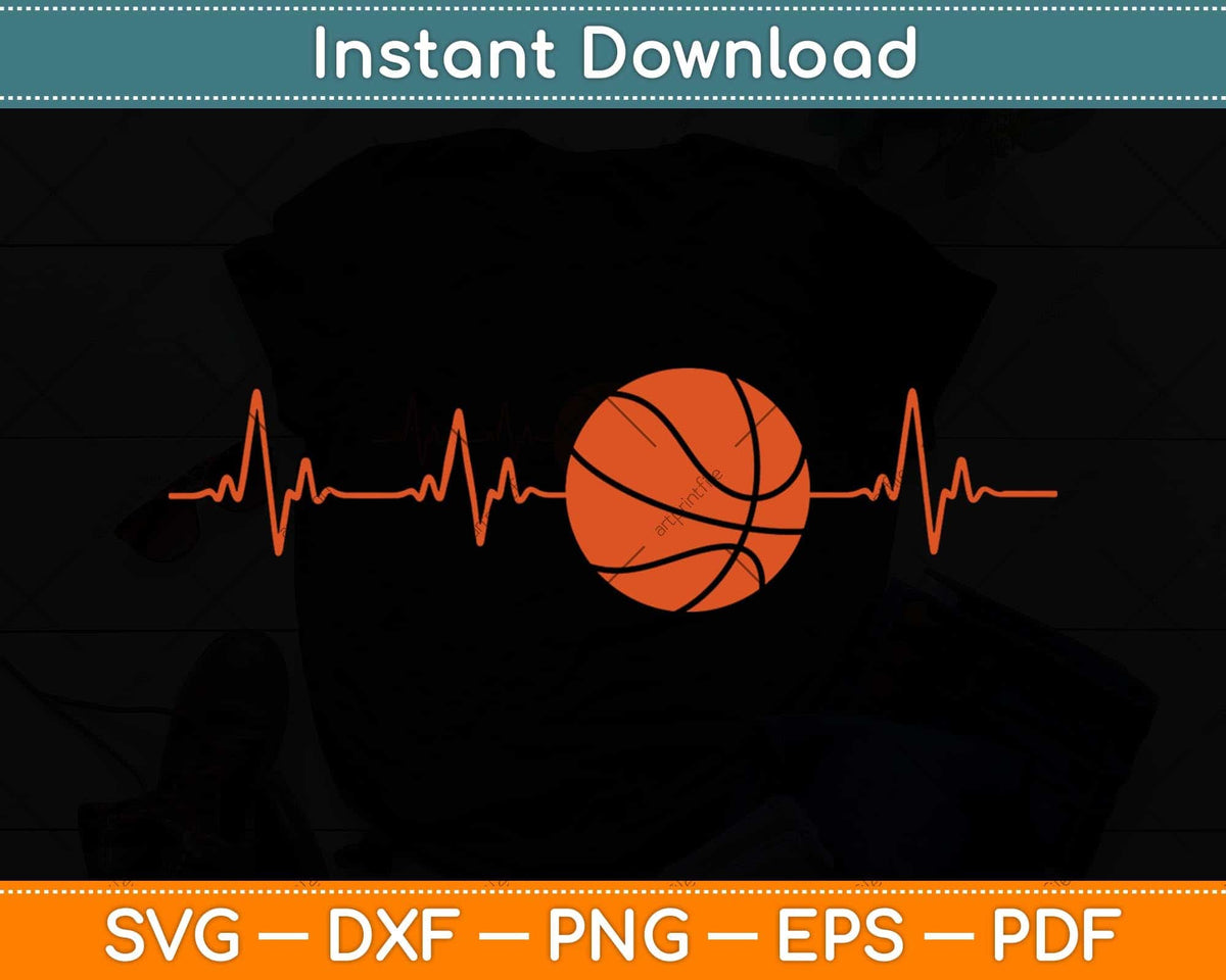 Basketball Heartbeat Svg Cutting File – artprintfile