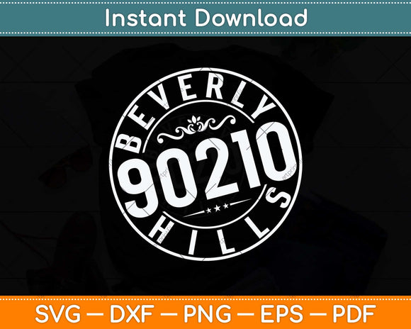 Beverly 90210 Hills Color Blend Logo Svg Cutting File – artprintfile
