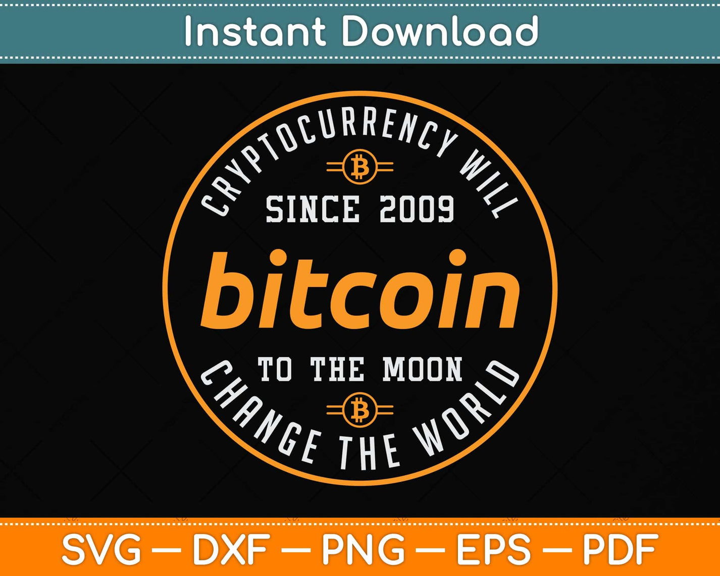 Bitcoin - BTC Vintage Distressed Logo Cryptocurrency Svg Cutting File ...