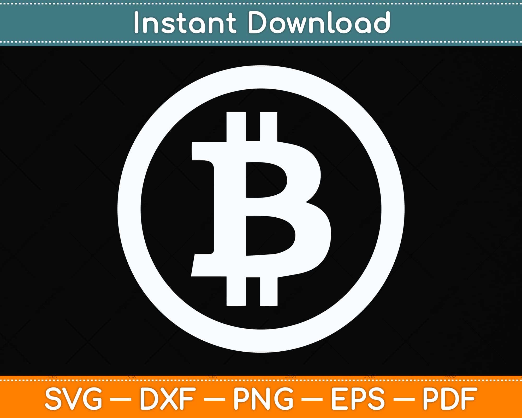 Bitcoin Logo BTC Crypto Currency Traders Blockchain Miners Svg File ...