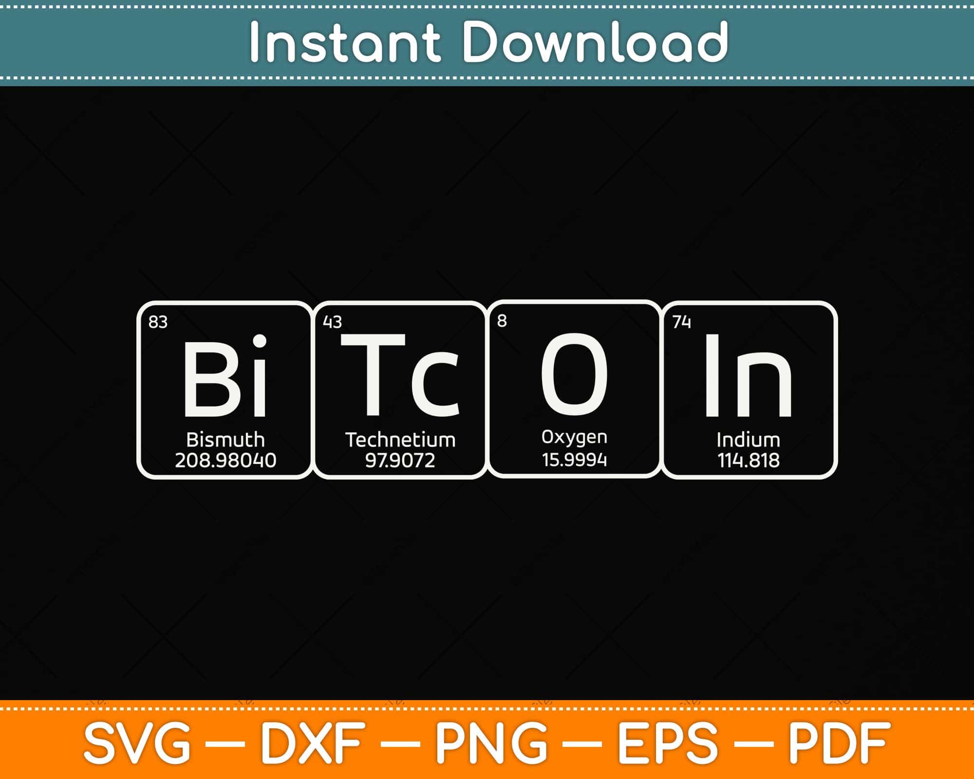 Bitcoin Periodic Table Cryptocurrency Svg Cutting File – artprintfile