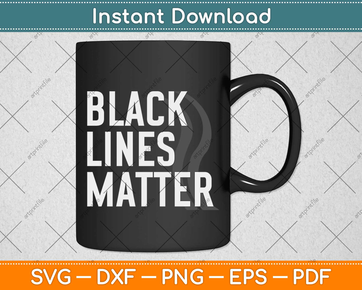 Black Lines Matter Svg Png Design Craft Cut File Instant Download ...