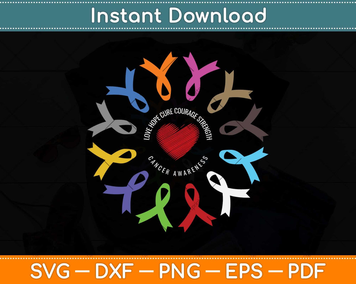 Cancer Awareness - Fight Cancer Ribbon Svg Cutting File – artprintfile