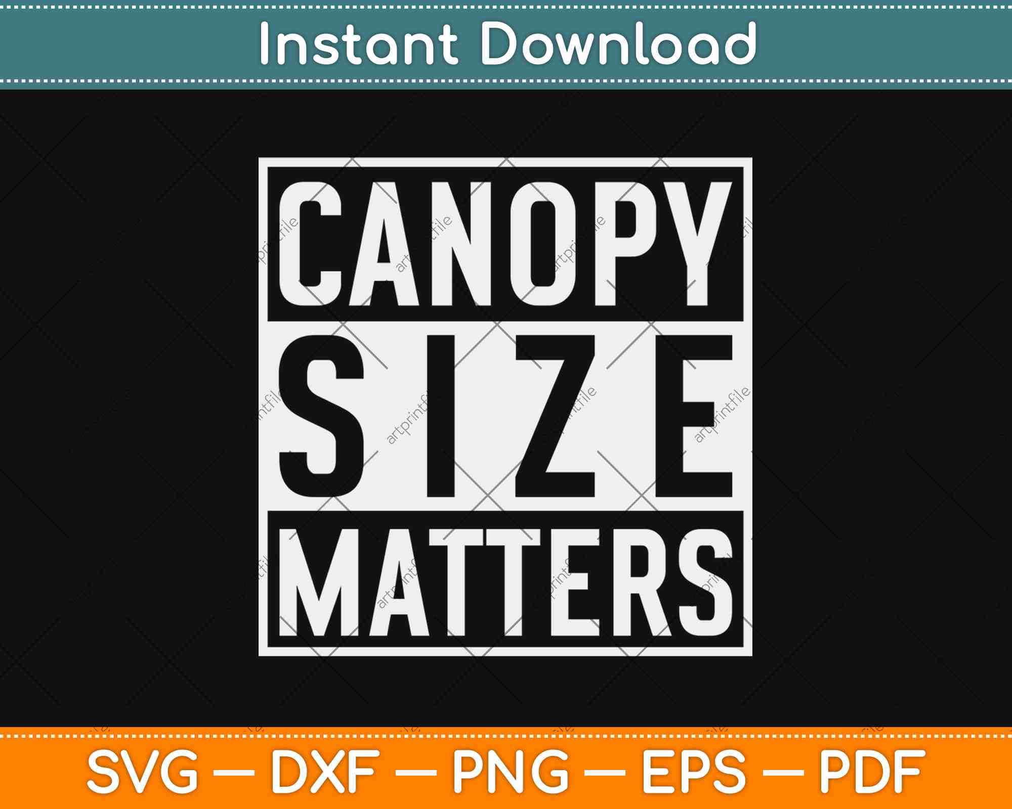 Canopy Size Matters Skydiving Svg Png Dxf Digital Cutting File ...