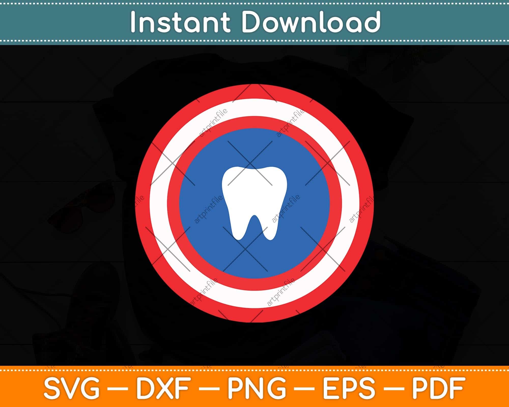 Captain Tooth Funny Dentistry Dentist Svg Cutting File – artprintfile