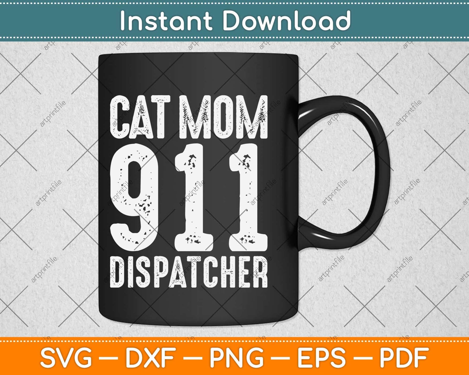 Cat Mom 911 Dispatcher Cat Owner Emergency Service Operator Svg Design ...