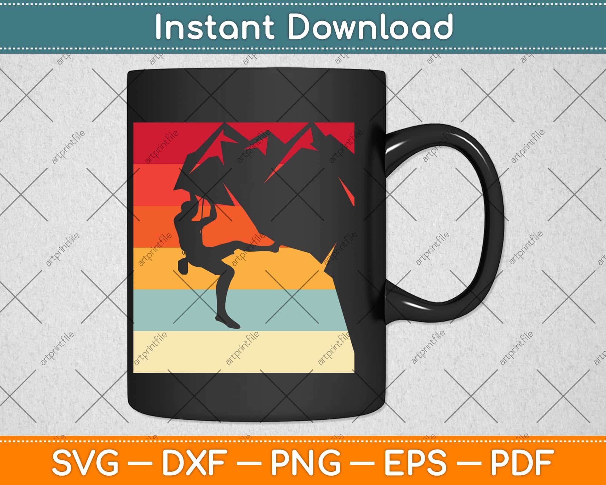 Climber Climbing Bouldering Free Speed Solo Vintage Svg Png Dxf File ...