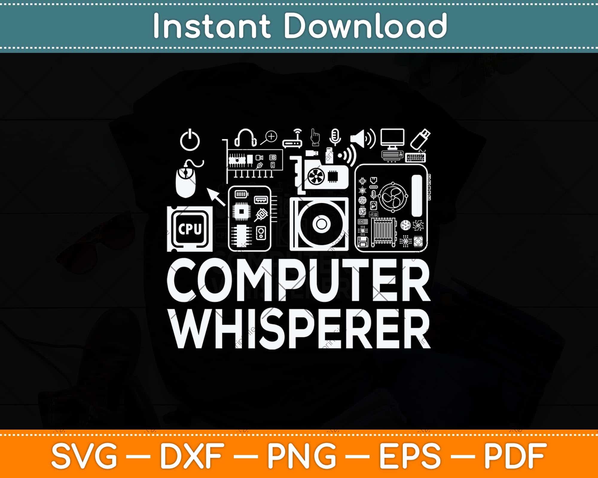 Computer Whisperer IT Tech Support Svg Png Dxf Cutting File – artprintfile