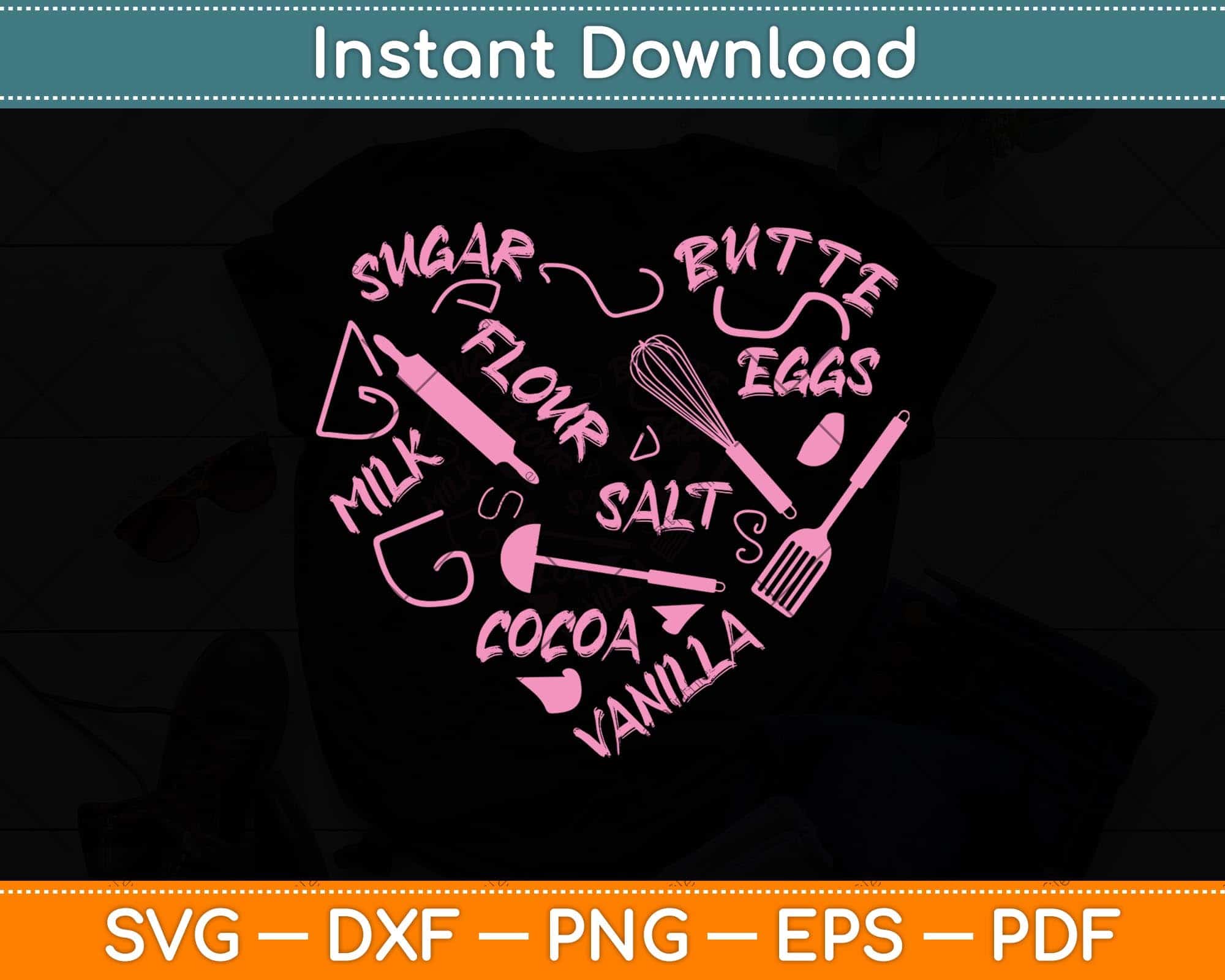 Cute Baking Gift Love Baking Cake Pastry Chef Svg Cutting File ...