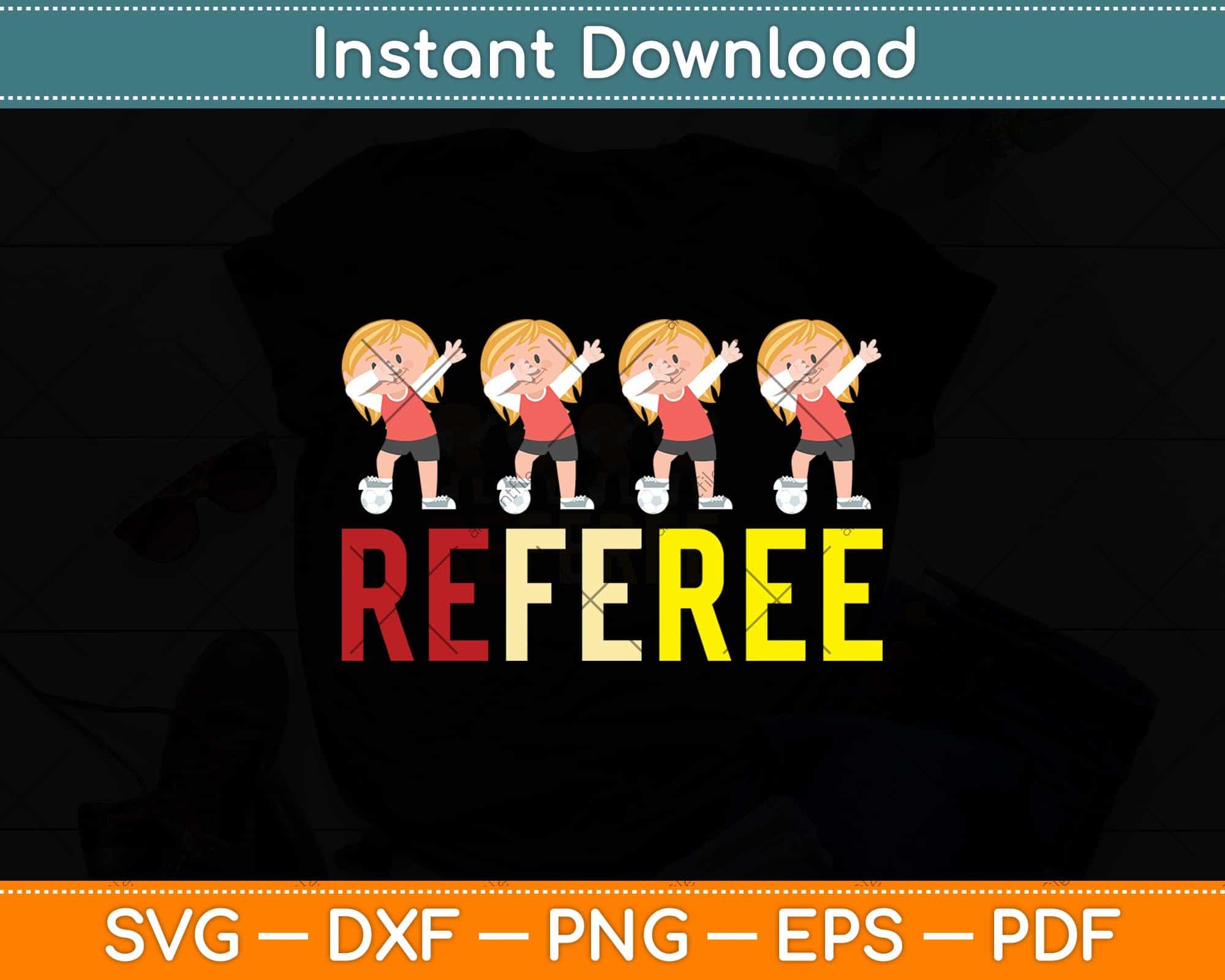 Cute Dabbing Referee Svg Png Dxf Cutting File – artprintfile