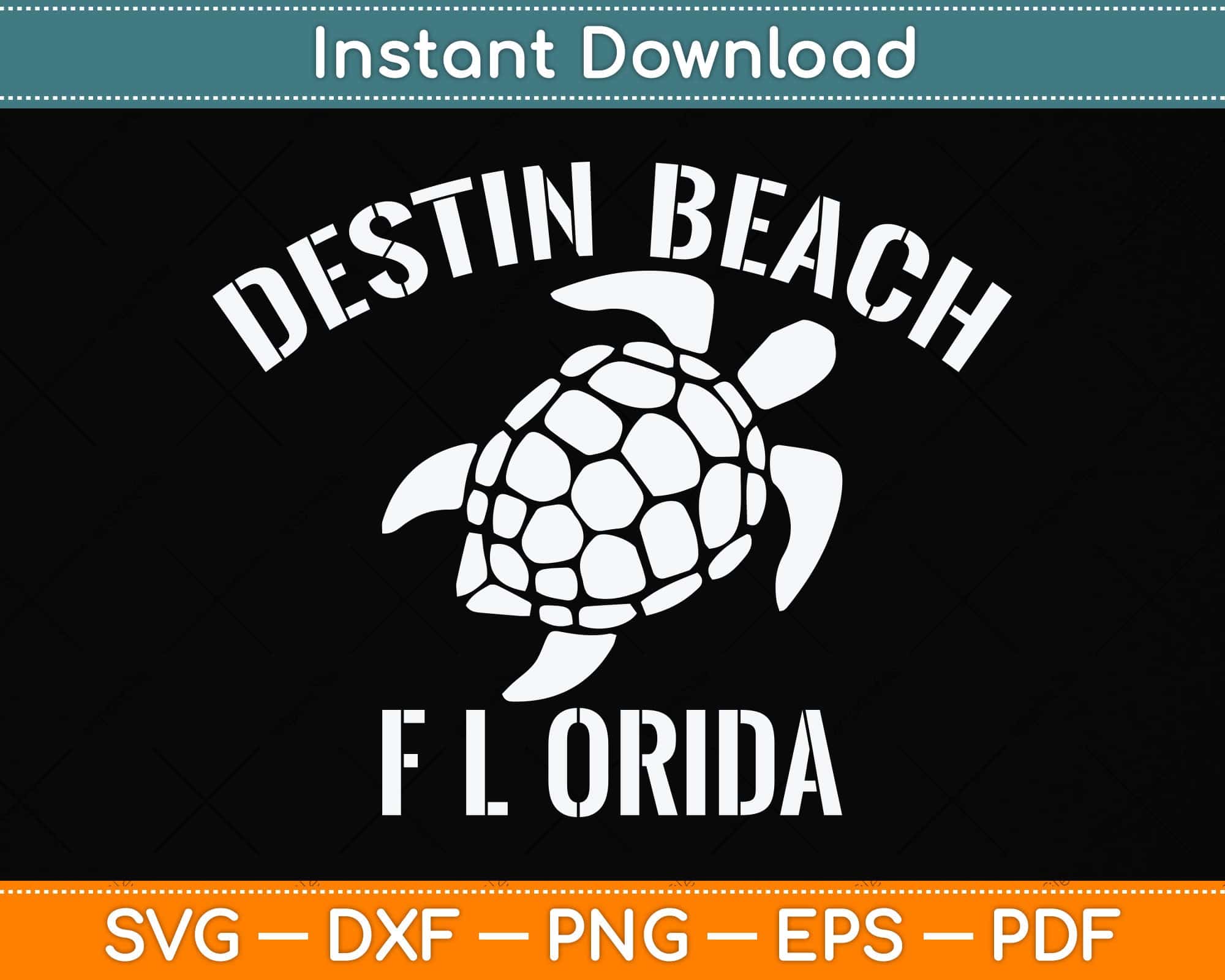 Destin Beach FL Beach Tribal Turtle Svg Cutting File – artprintfile
