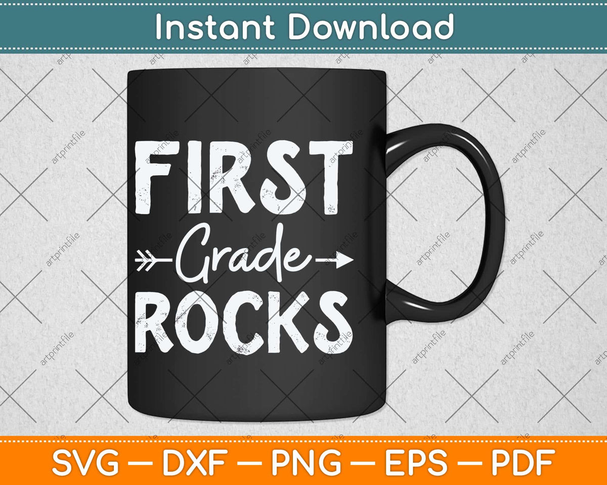 First Grade Rocks Back To School Svg Cutting File – artprintfile