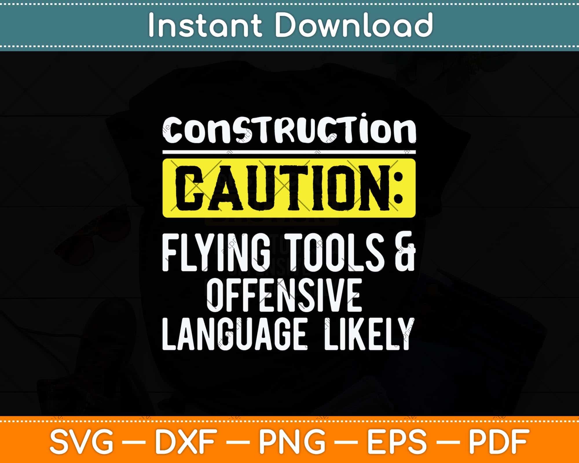 Flying Tools & Offensive Language Construction Worker Svg Cutting File ...