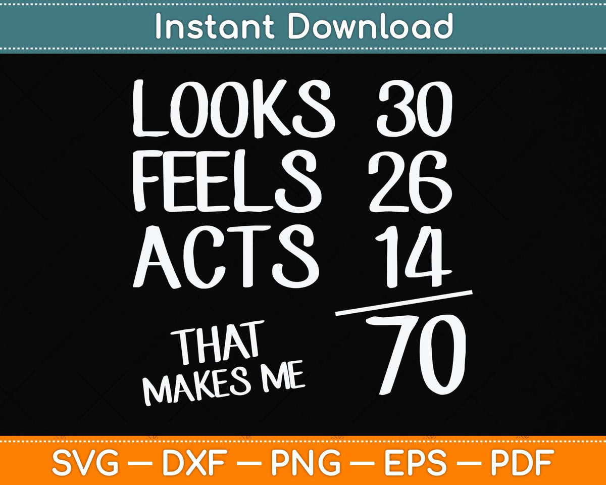 Funny 70 Year Old 70th Birthday Born In 1952 Svg Cutting File ...