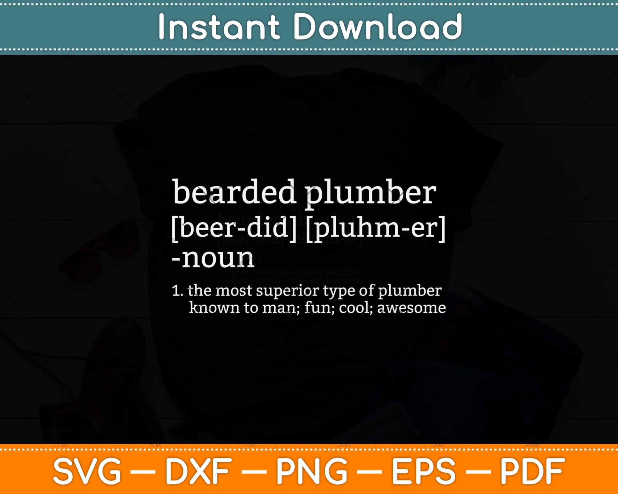 Funny Brown Beard Plumber Svg Png Dxf Cutting File – artprintfile
