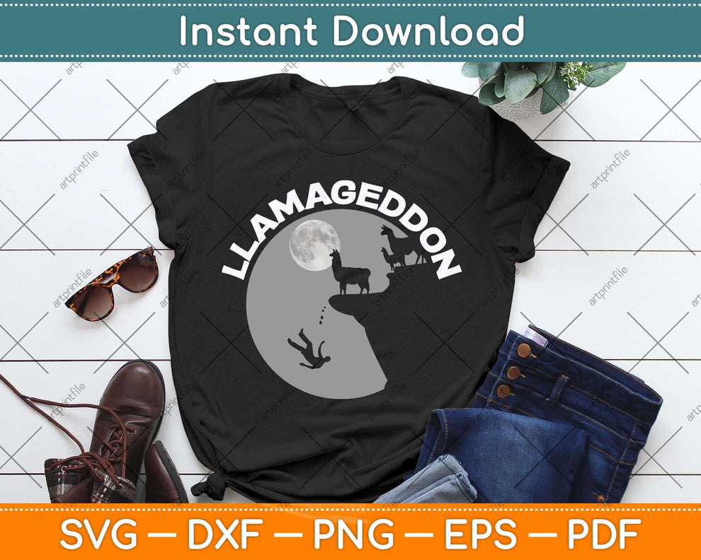 Funny Llamageddon Llama Barnyard Lovers Svg Cutting File – artprintfile