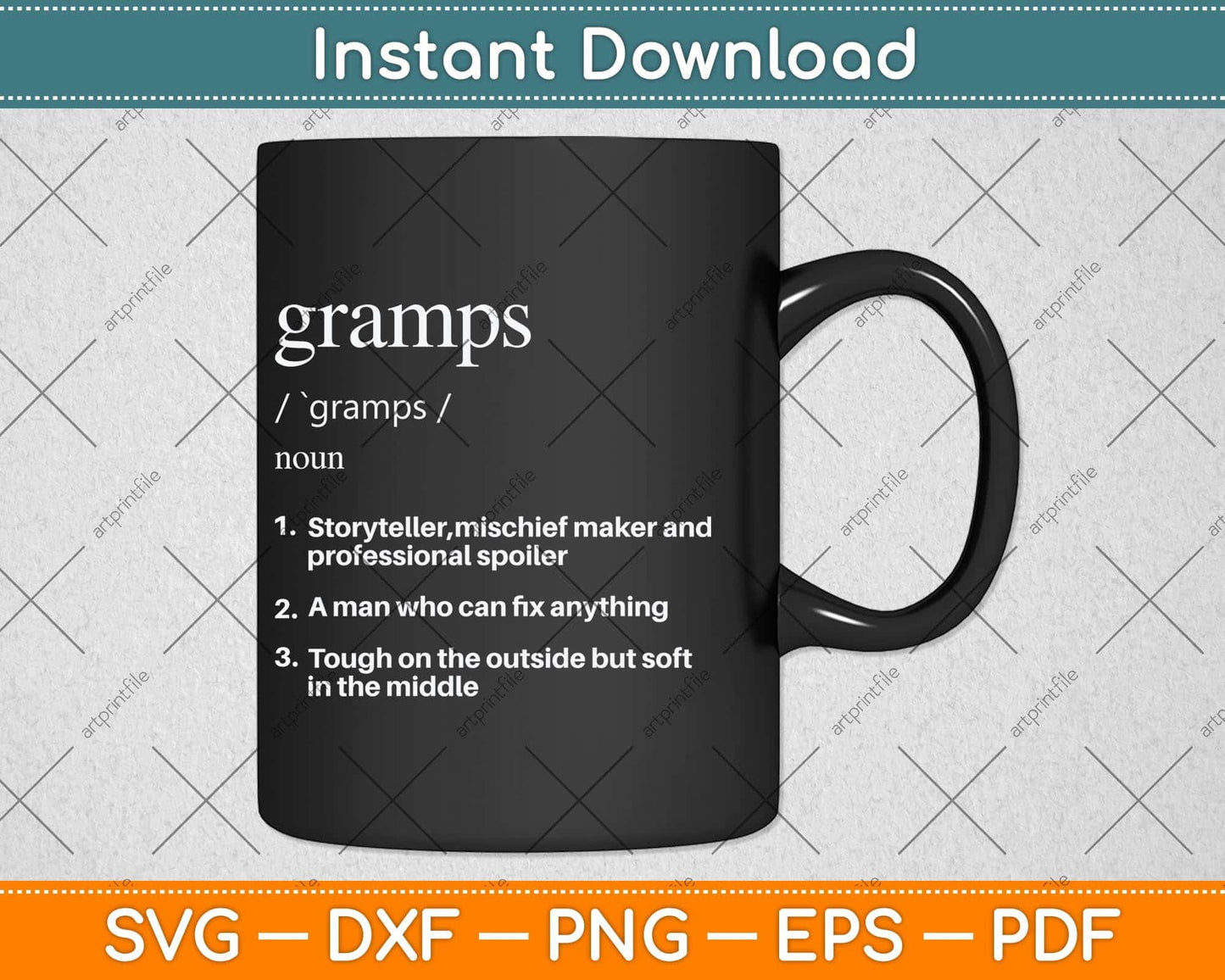 Gramps Definition Funny Father's Day Svg Cutting File – artprintfile