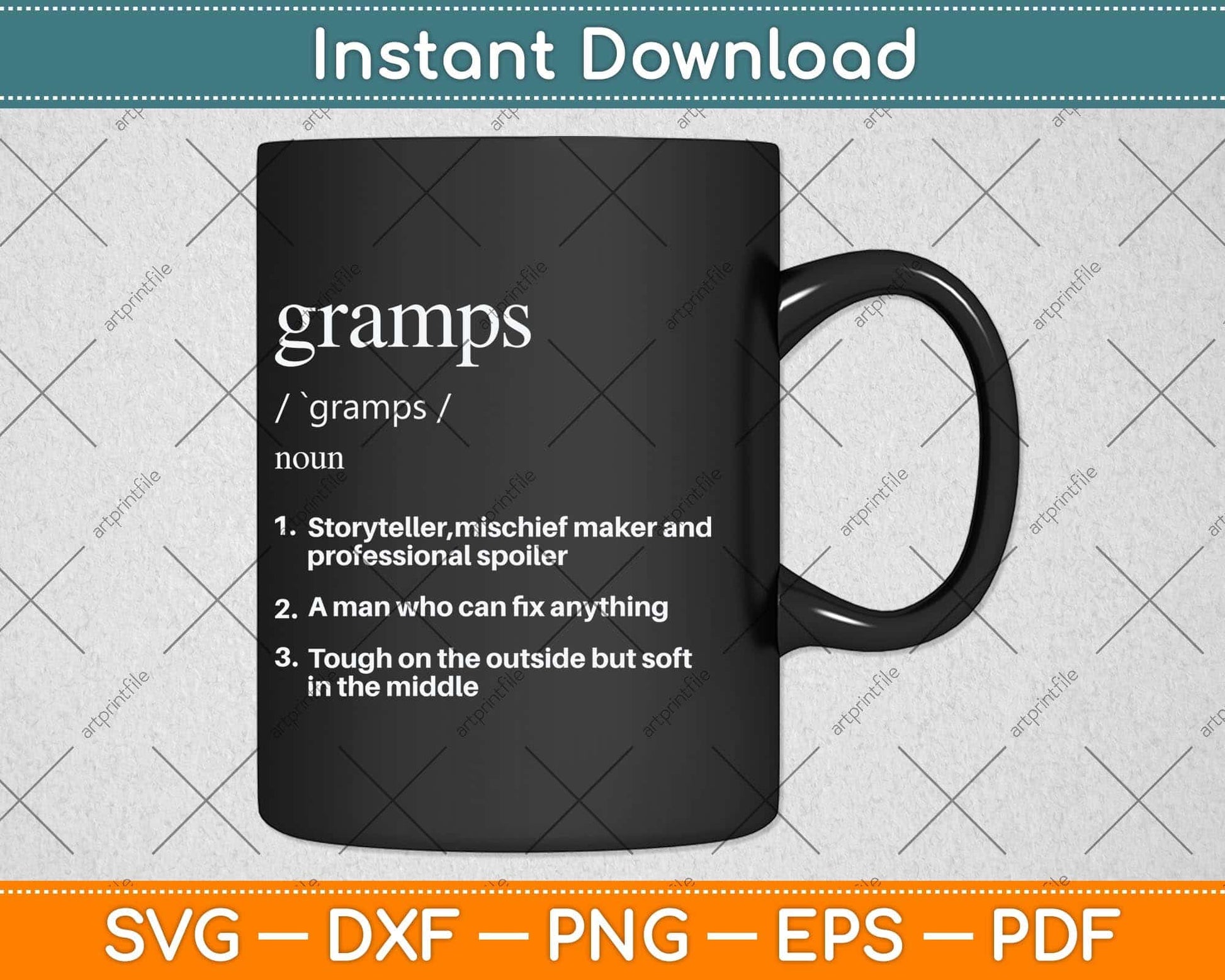 Gramps Definition Funny Father's Day Svg Cutting File – artprintfile