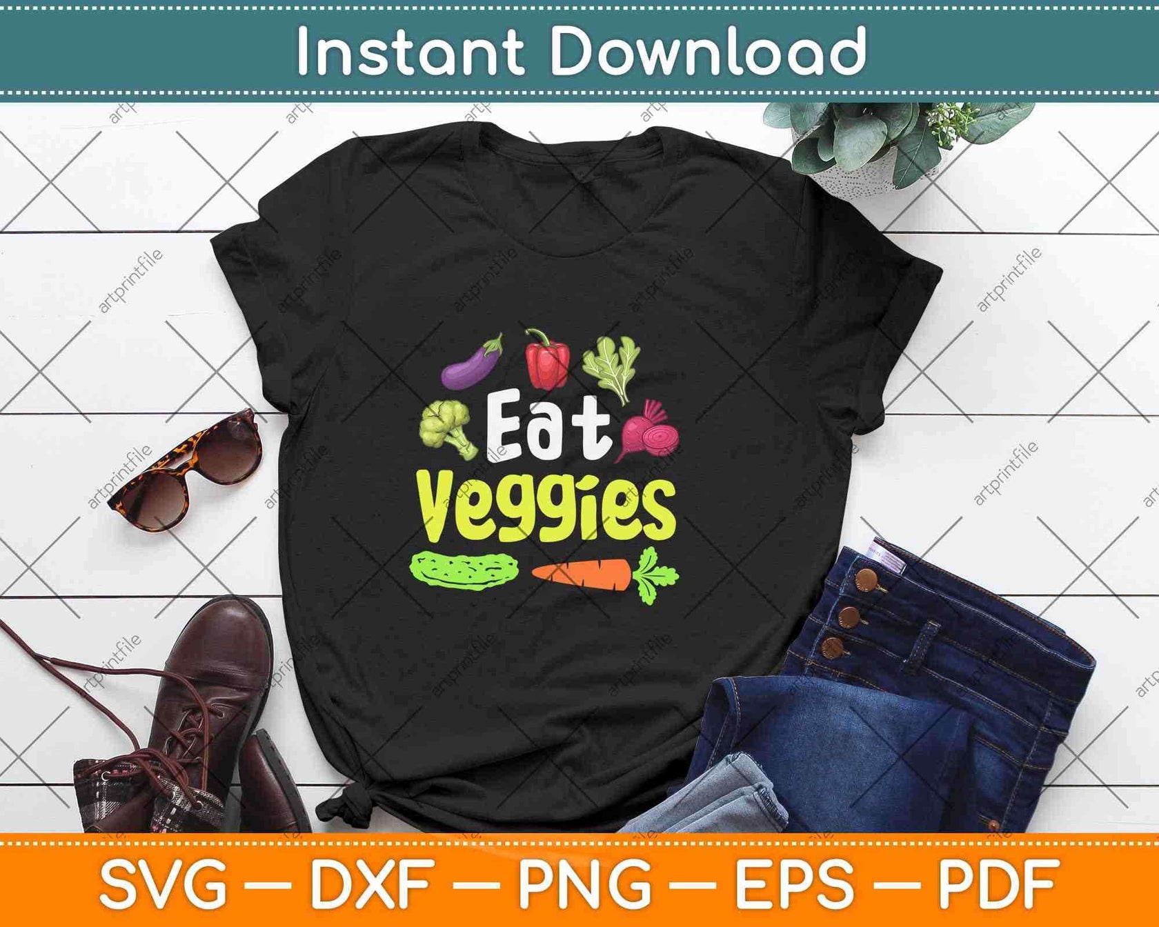 Green Grocer Vegan Vegetables Vegetarian Eat Veggies Svg Png Dxf File ...