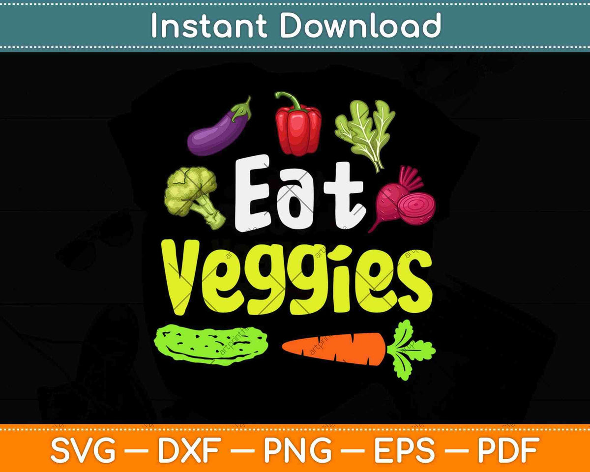 Green Grocer Vegan Vegetables Vegetarian Eat Veggies Svg Png Dxf File ...