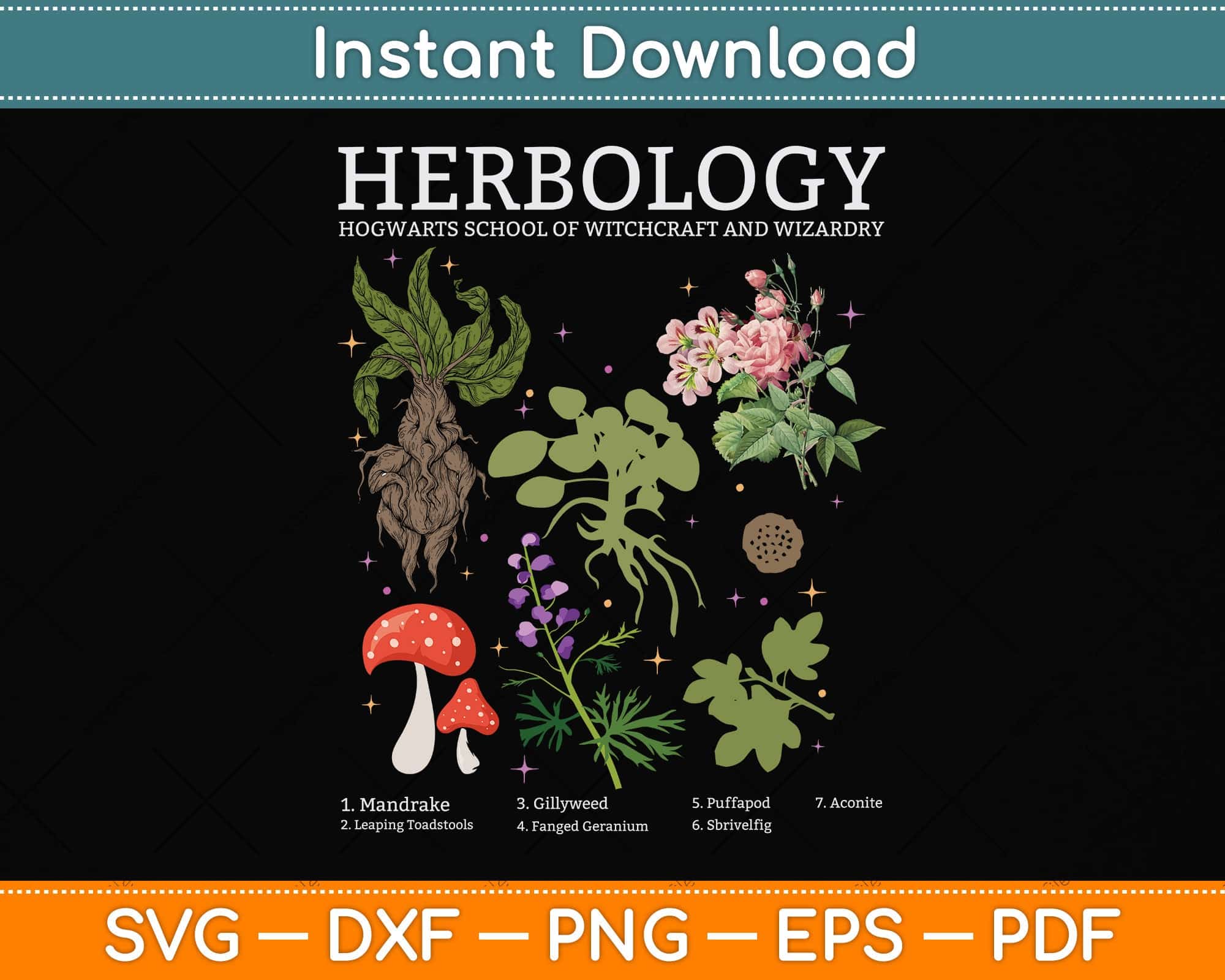 Herbology Plants Svg Cutting File – artprintfile