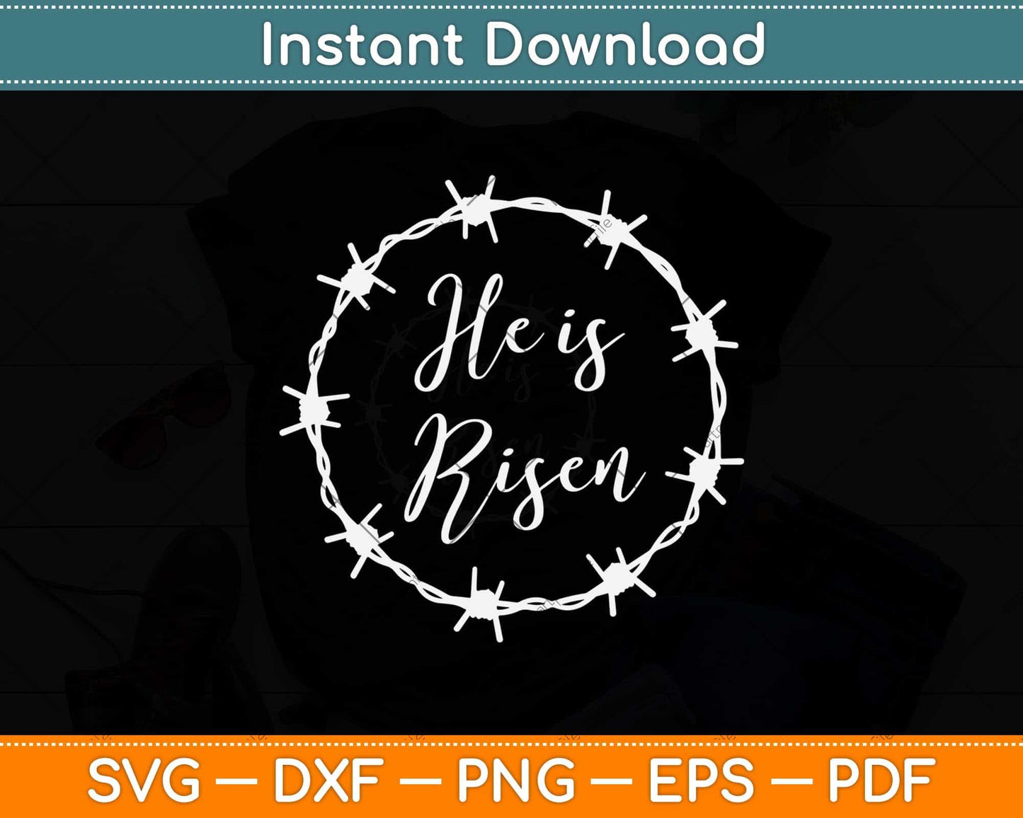 He is Risen Resurrection Christian Easter Sunday Svg Cutting File ...