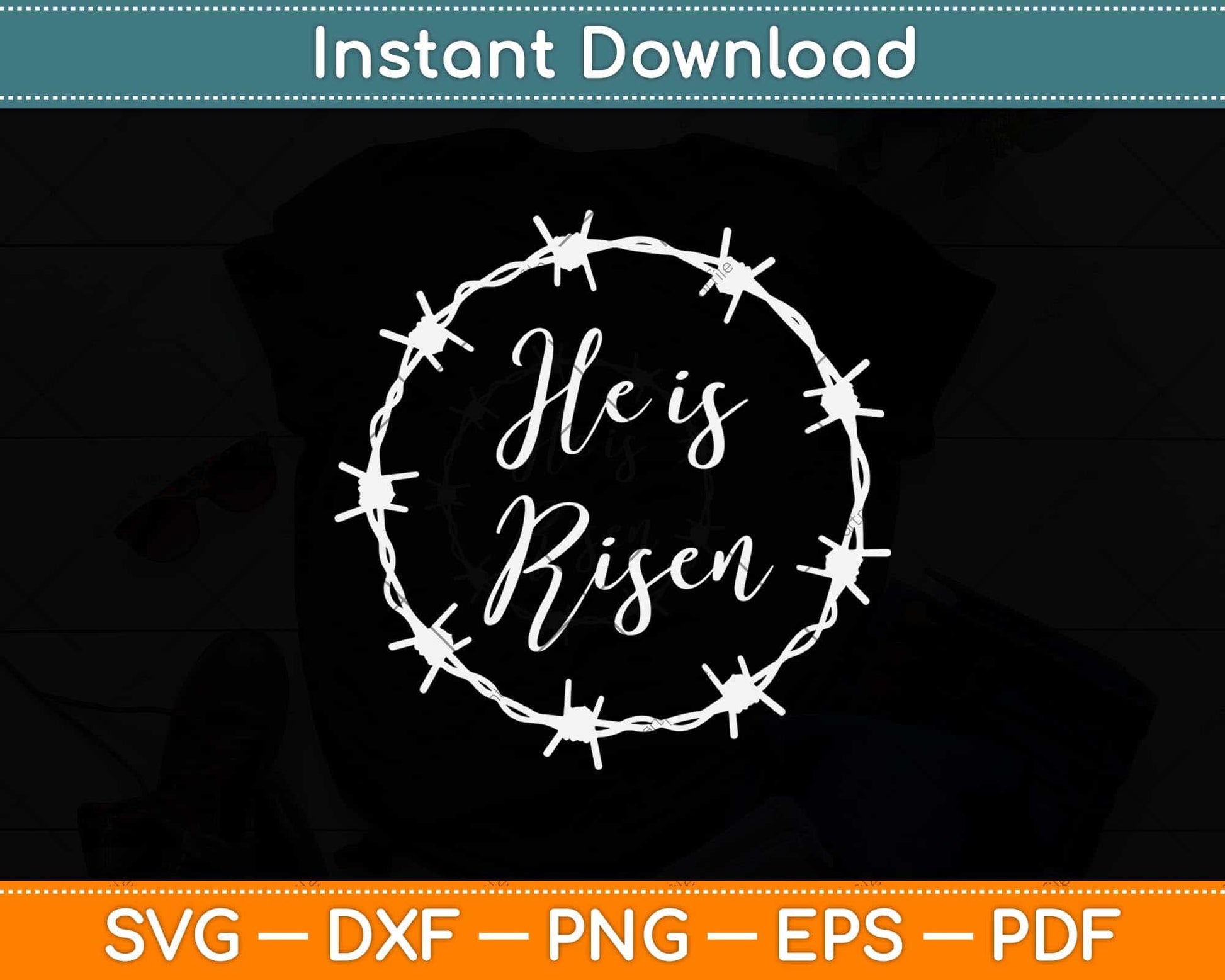 He is Risen Resurrection Christian Easter Sunday Svg Cutting File ...