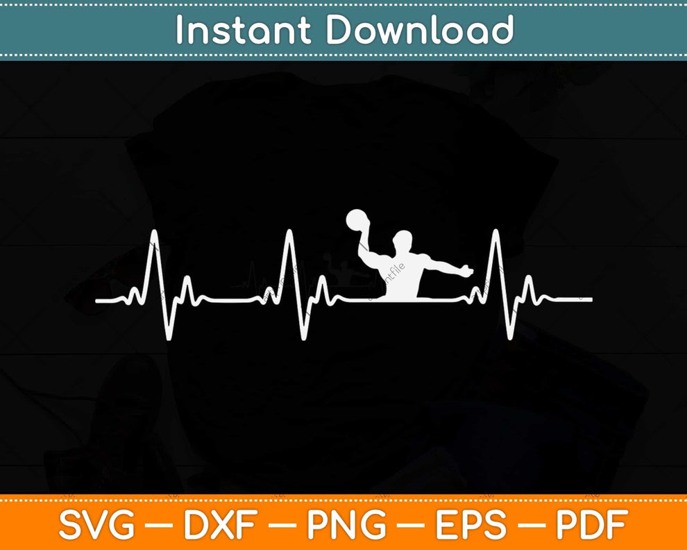 Heartbeat Pulse ECG Water Polo Svg Cutting File – artprintfile