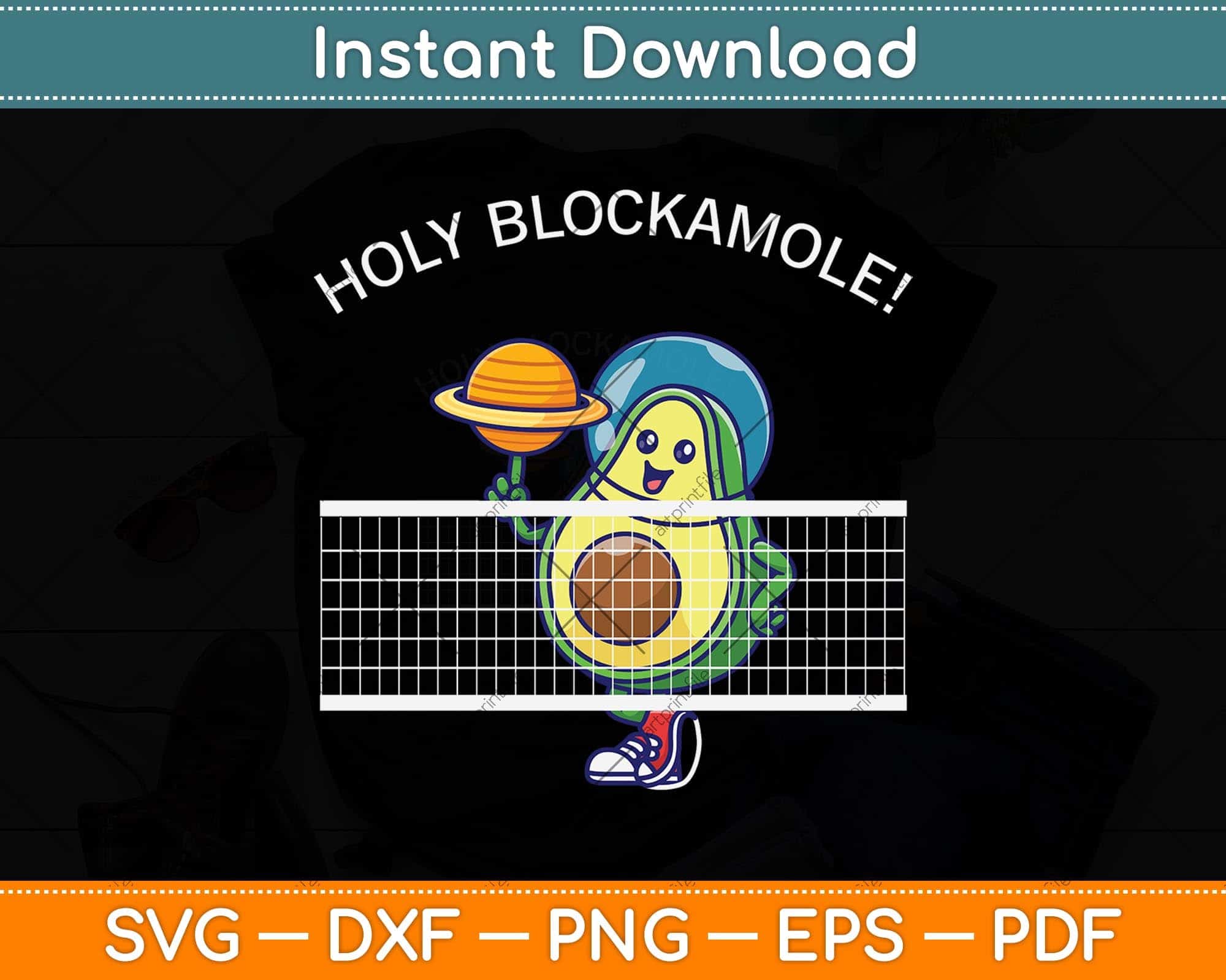 Holy Guacamole Player Blocker Funny Volleyball Svg Cutting File ...
