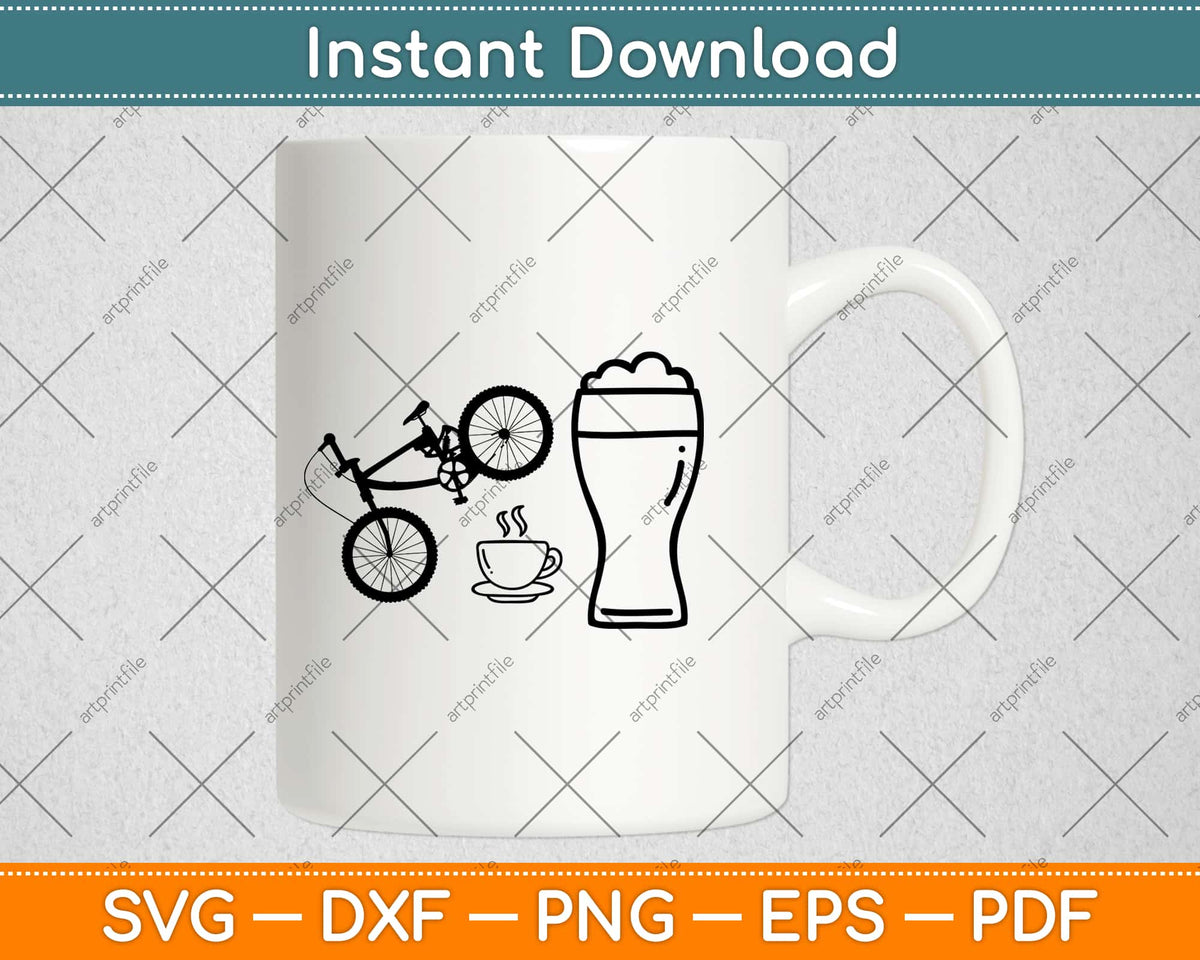 I Love Bikes and Beer Bicycle Cycling Svg Png Dxf Digital Cutting File ...