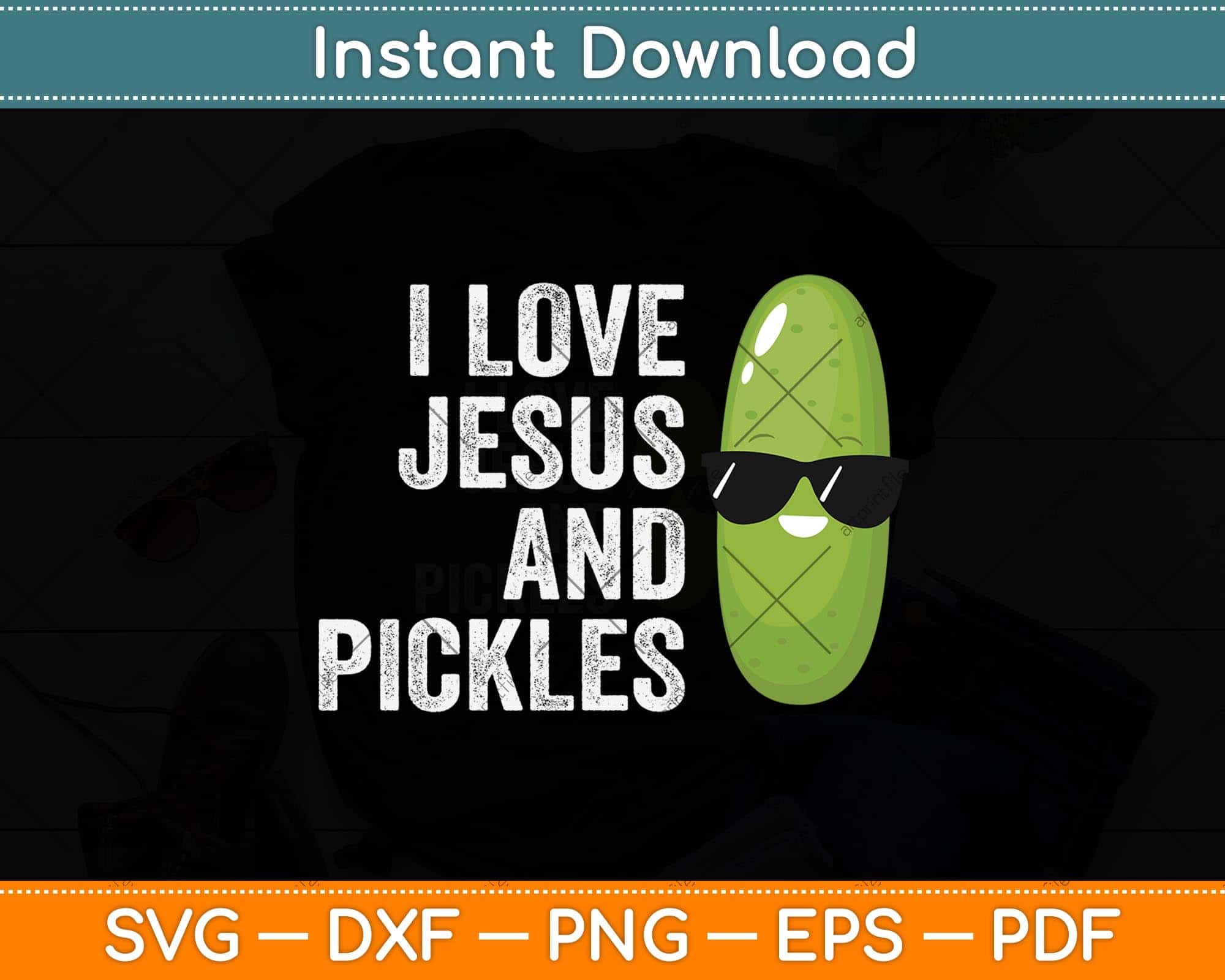 I Love Jesus And Pickles Christian Svg Cutting File – artprintfile