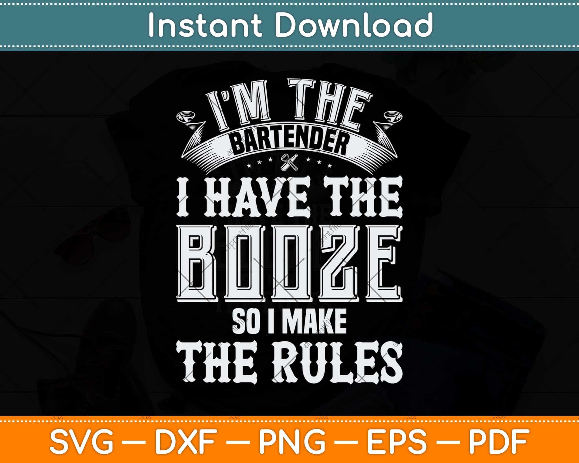 I'm The Bartender I Have The Booze Funny Bartender Svg Cutting File ...