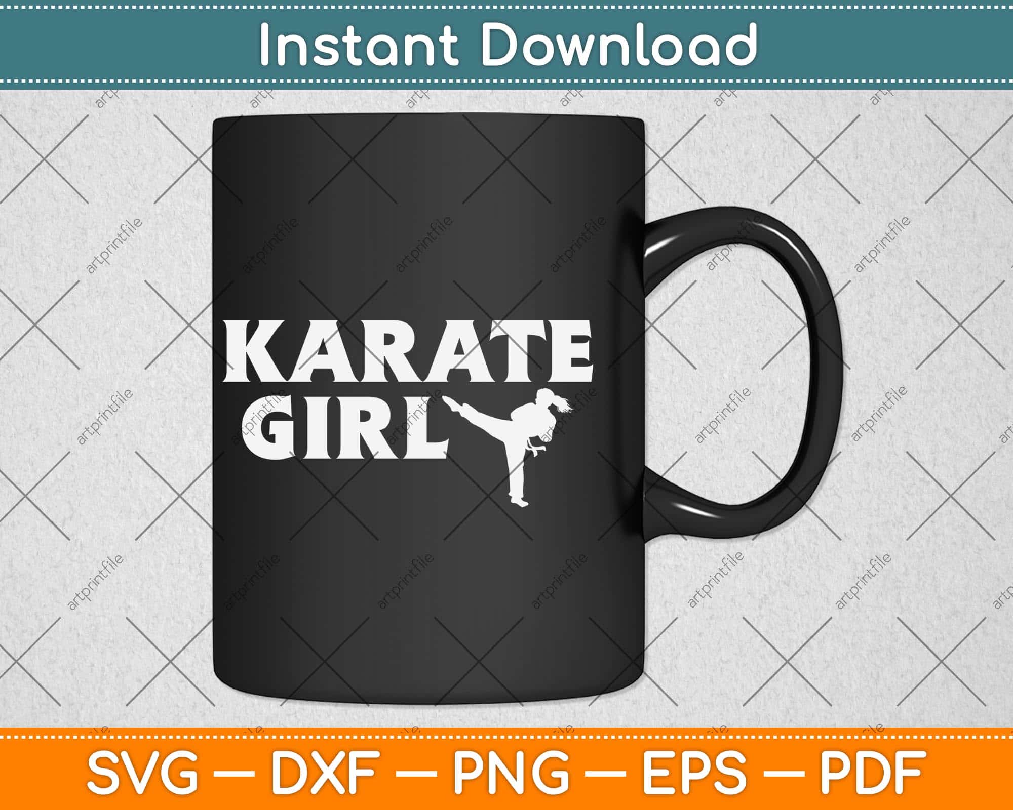 Karate Girl Funny Svg Png Dxf Cutting File – artprintfile