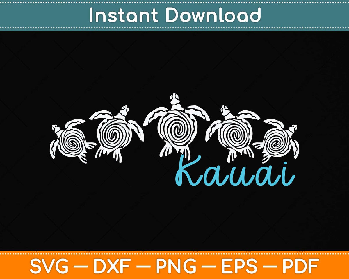 Kauai Hawaii Beach Tribal Turtle Svg Cutting File – artprintfile
