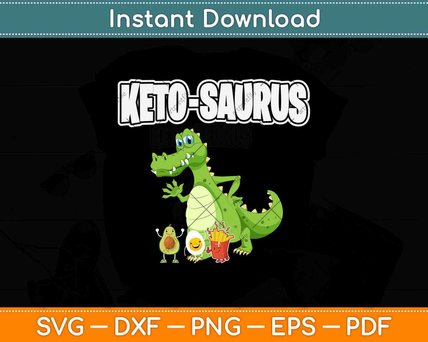 Ketosis Ketogenic Keto-Saurus Funny Keto Diet Svg Png Dxf Cutting File ...