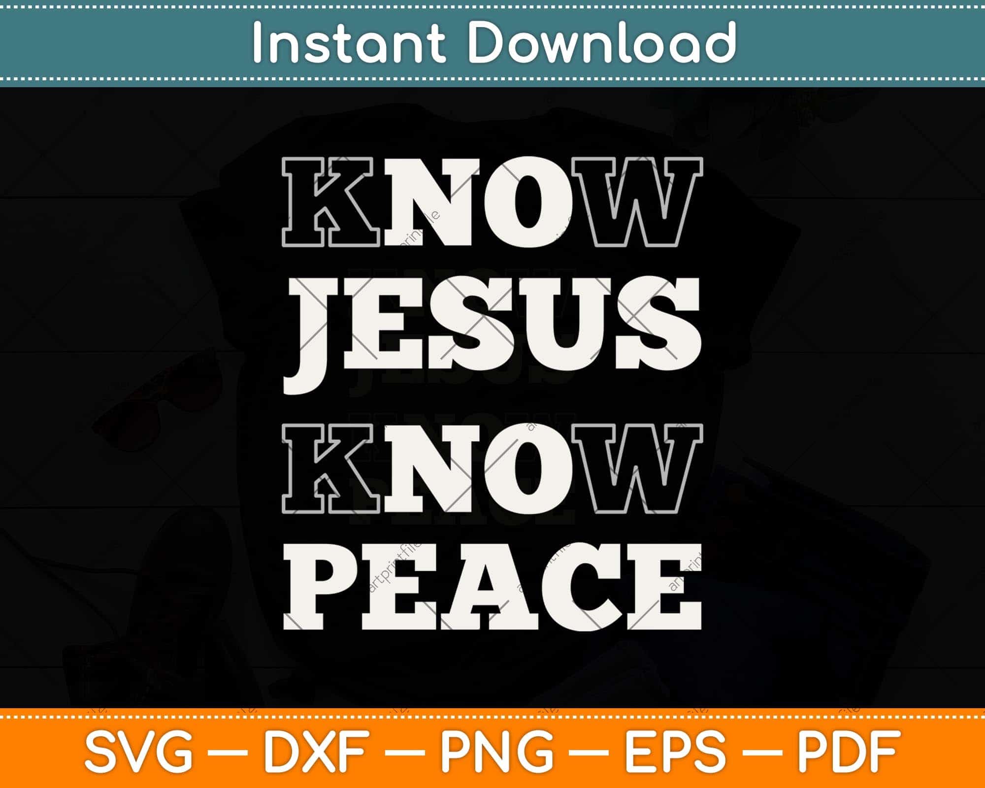 Know Jesus Know Peace Religion God Church Christian Svg Cutting File ...