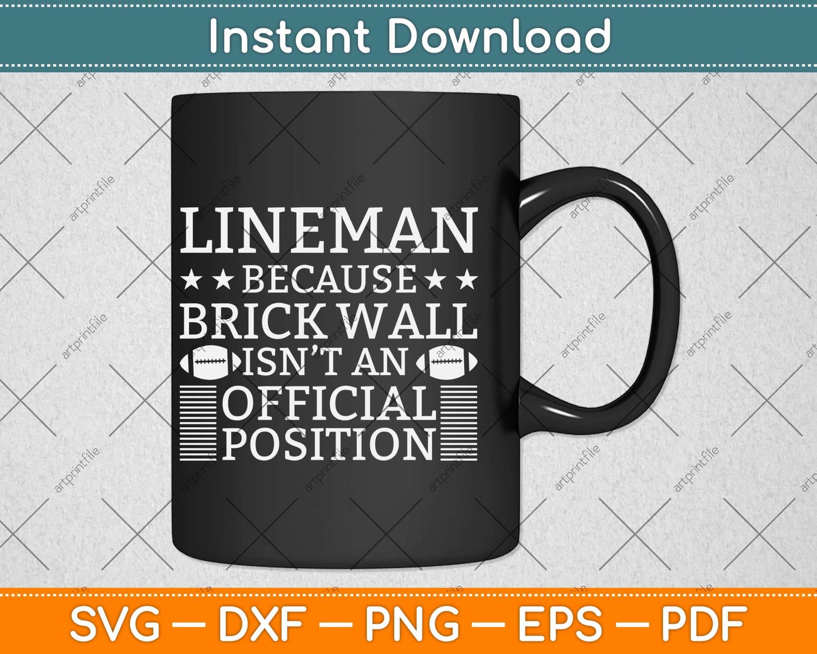 Lineman American Football Linemen Brick Wall Svg File – artprintfile