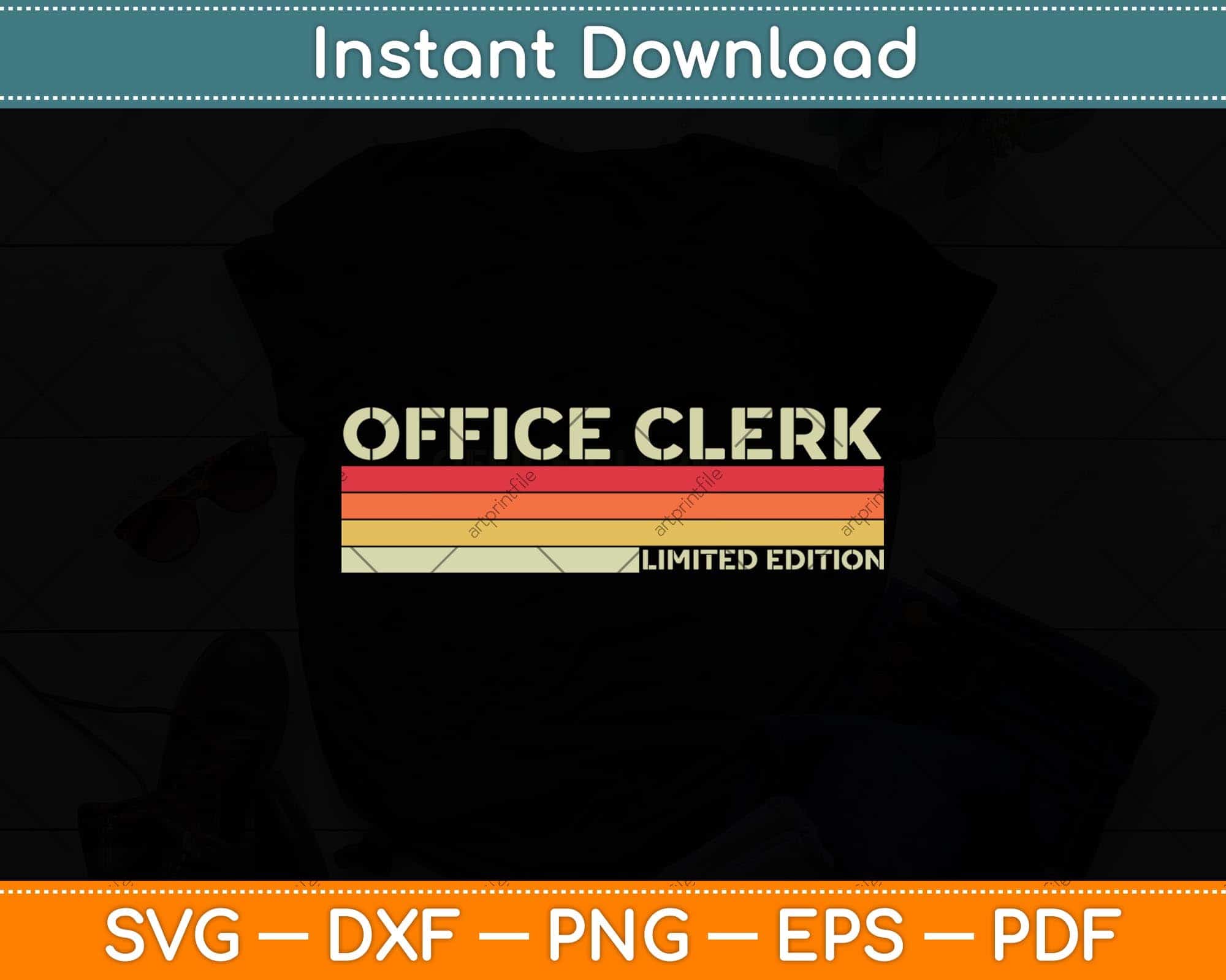 Office Clerk Limited Edition Vintage Svg Png Dxf Cutting File ...