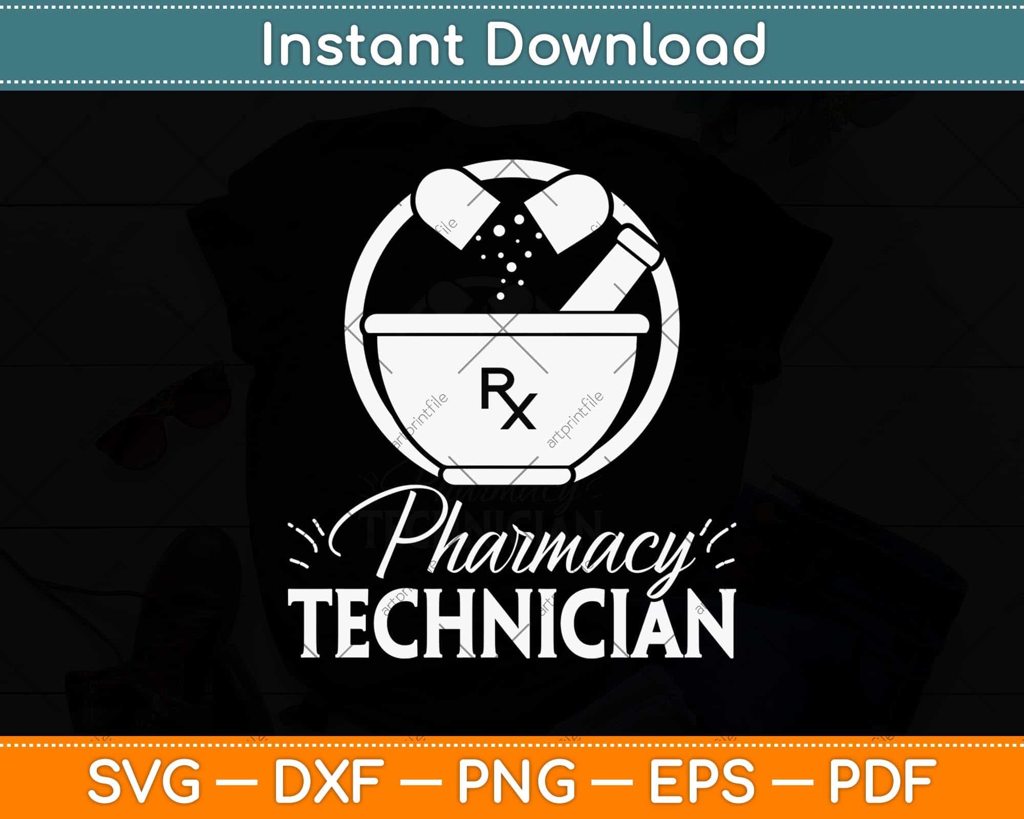 Pharmacy Technician CPhT Pharmacist Health Care Workers Svg Cut File ...