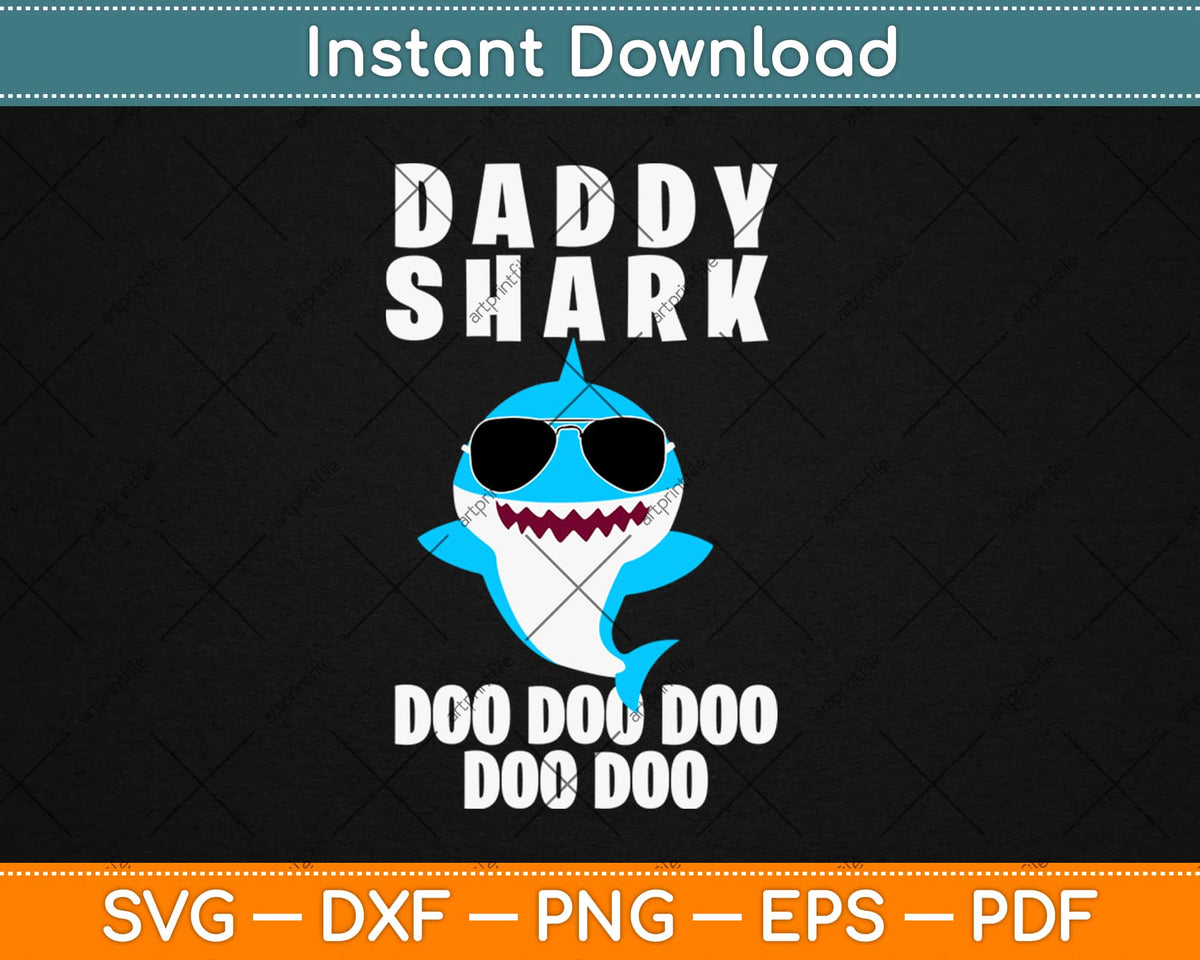 Pinkfong Daddy Shark Svg Png Design Digital Craft Cut File Instant ...