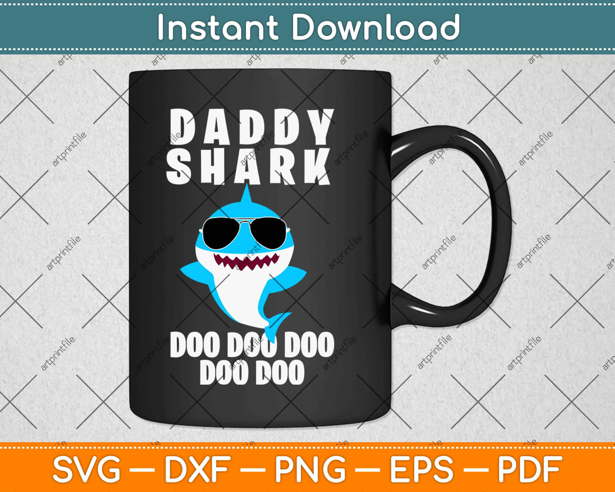 Pinkfong Daddy Shark Svg Png Design Digital Craft Cut File Instant ...
