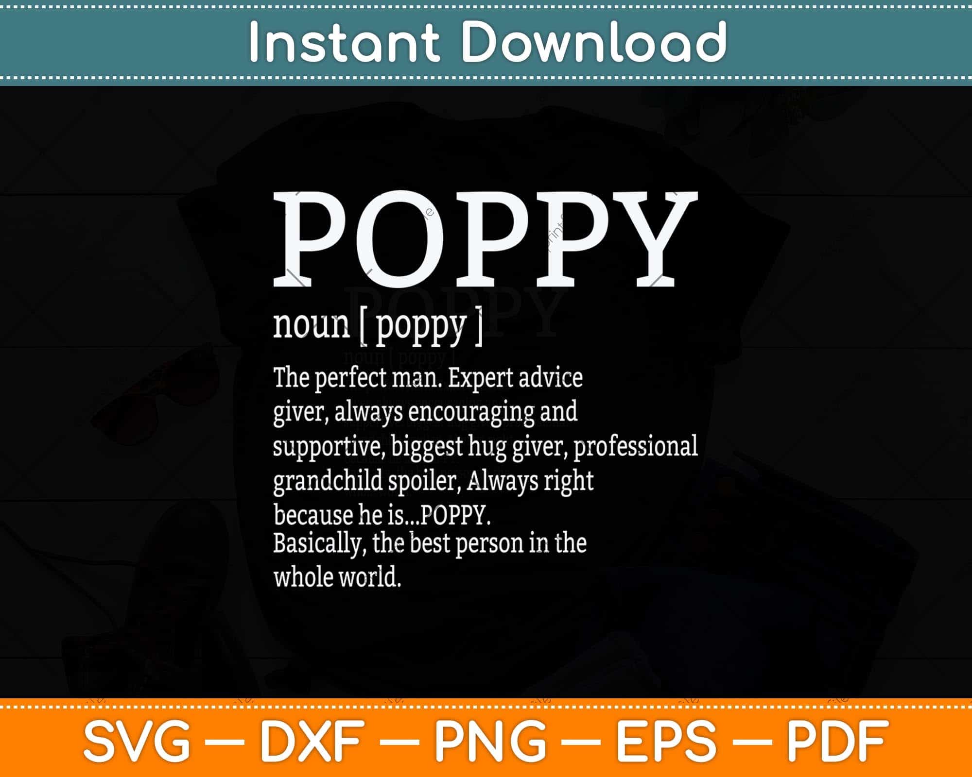 Poppy Definition Grandpa Father's Day Svg Png Dxf Cutting File ...