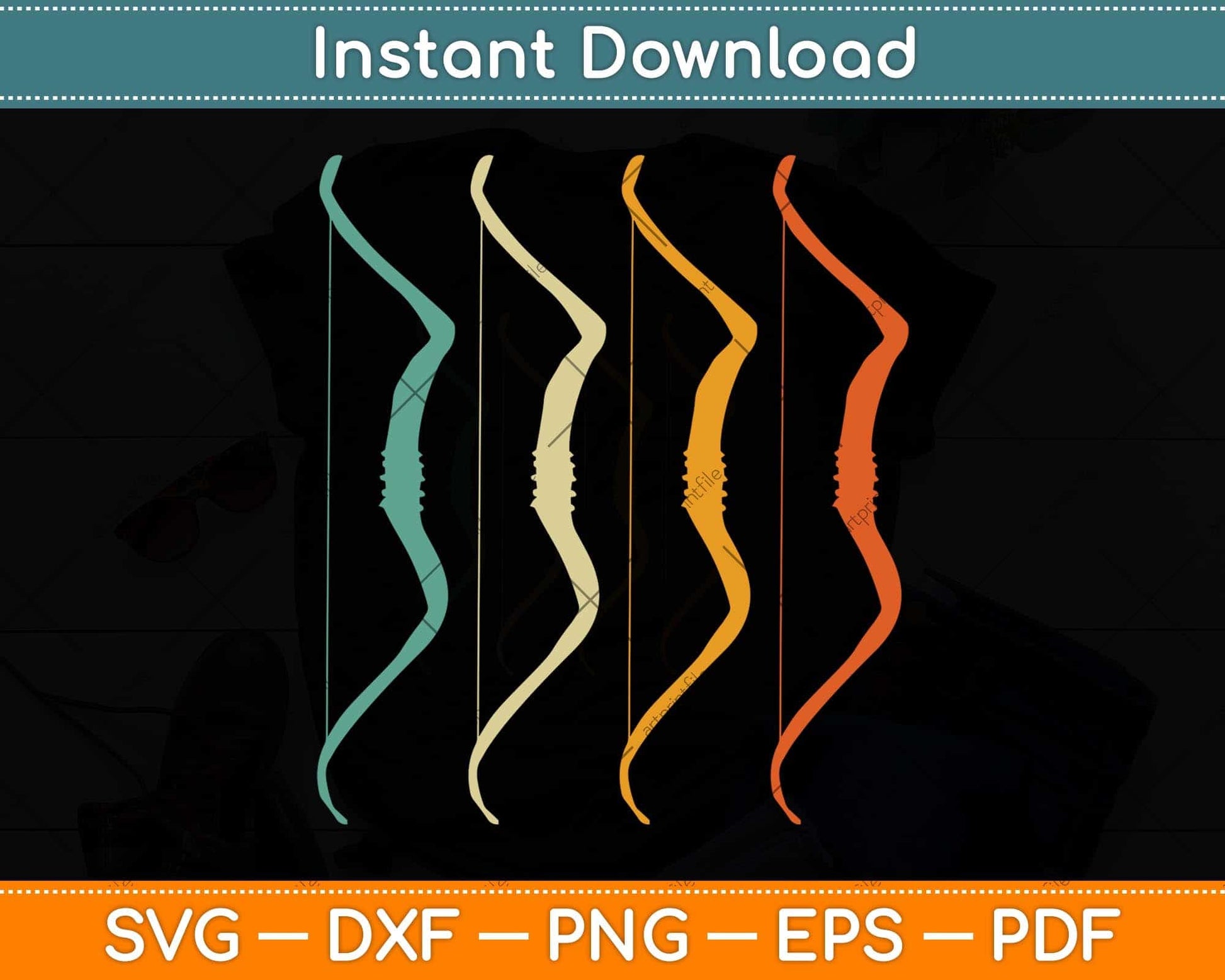 Recurve Bow Vintage Hunting Retro Archery Svg Cutting File – artprintfile