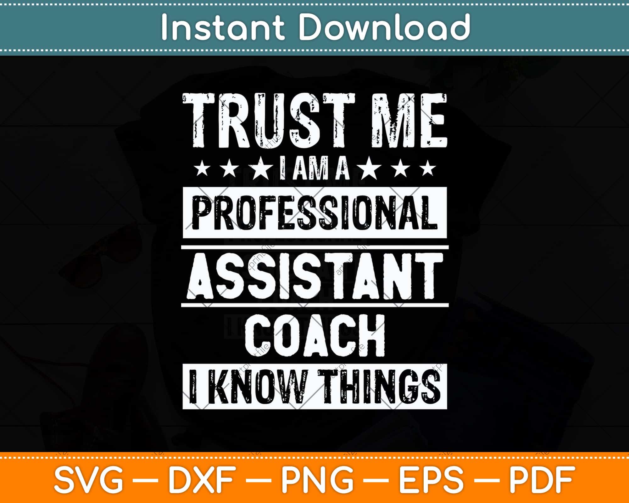 Trust Me I Am A Professional Assistant Coach I Know Things Svg File ...