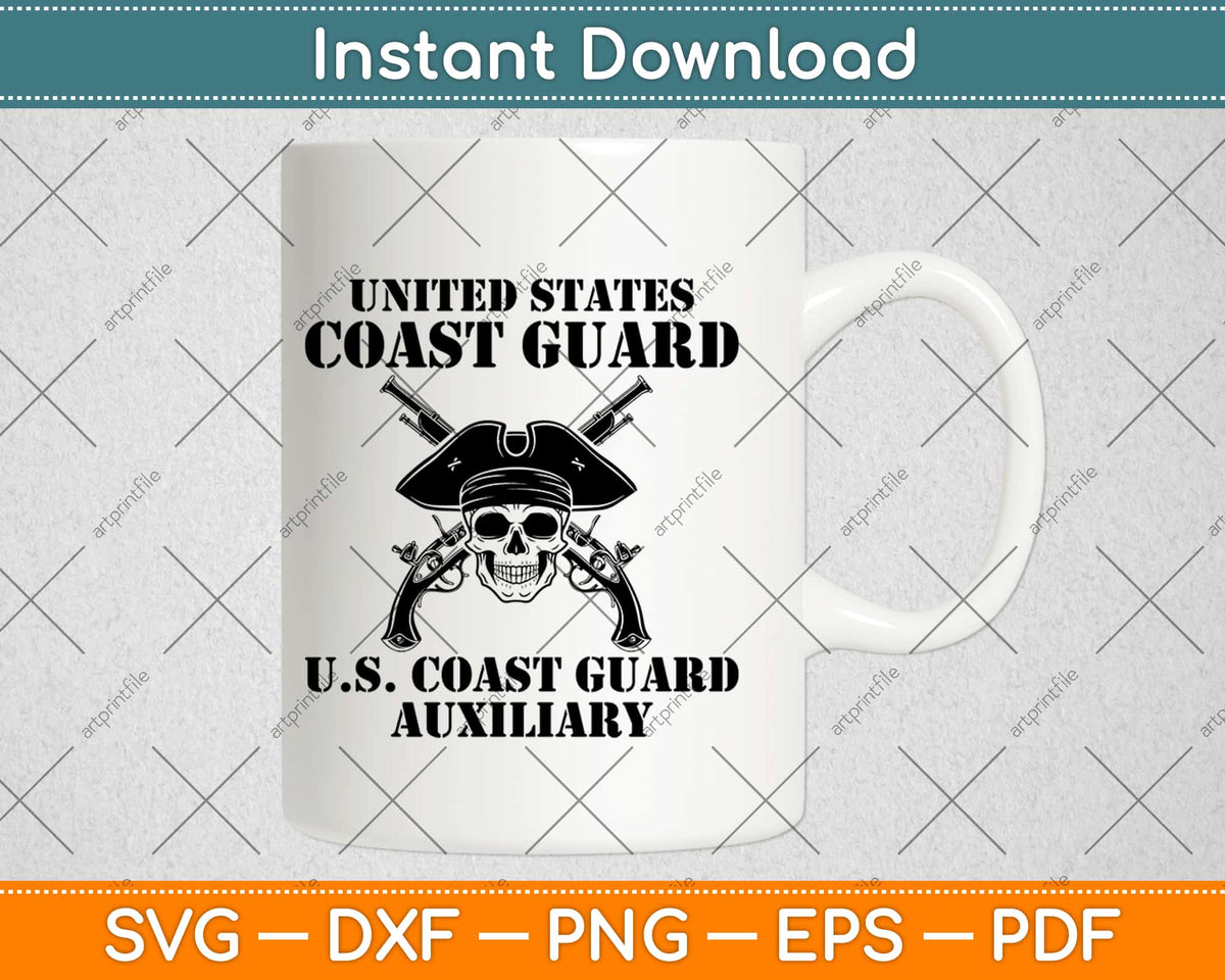 US Coast Guard Auxiliary Seal Army Military Svg Design Craft Cut File ...