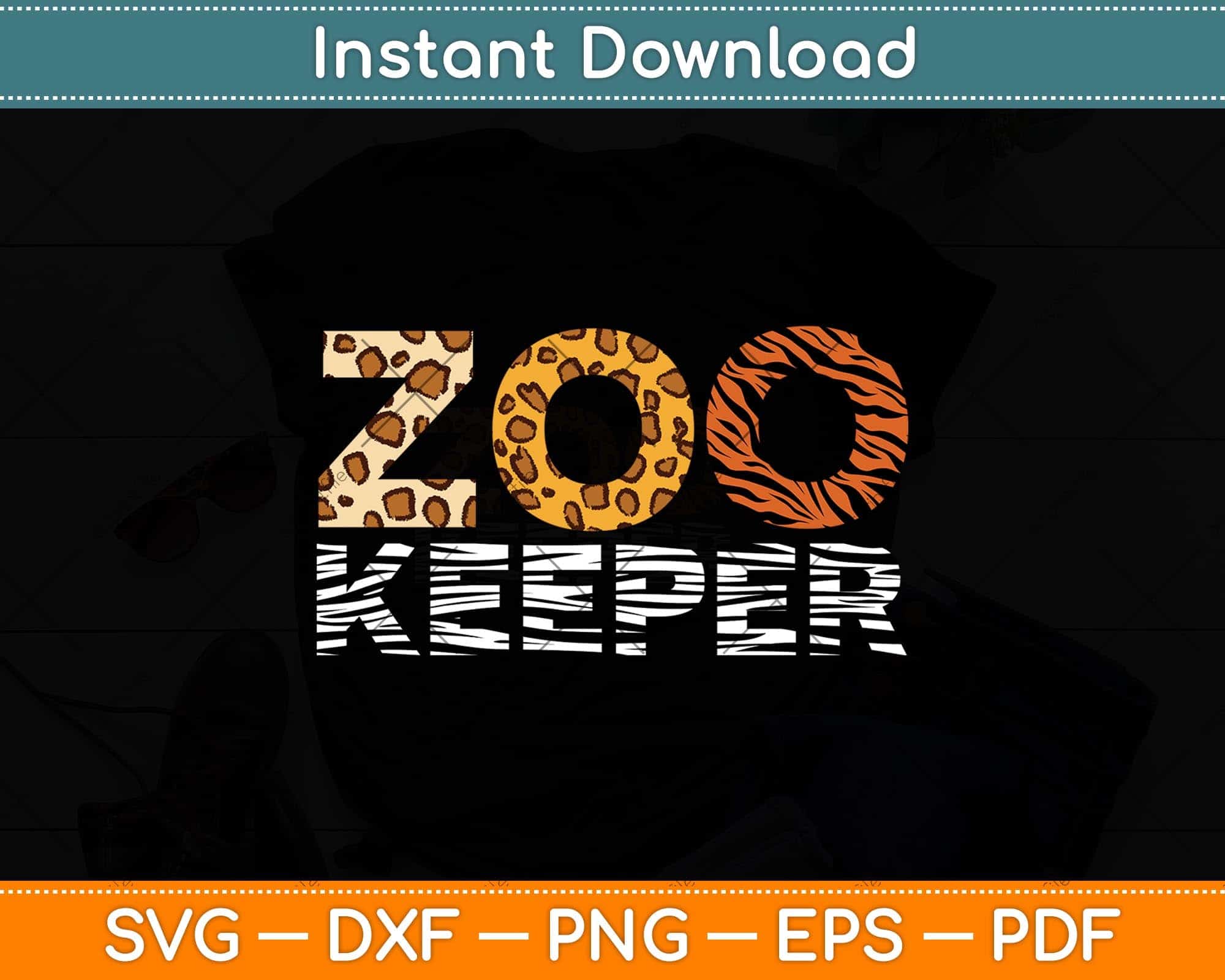 Zookeeper African Animals Zebra Wild Print Savanna Svg Cutting File ...